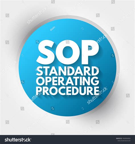 Sop Standard Operating Procedure Set Stepbystep H Nh Minh H A C S N Shutterstock