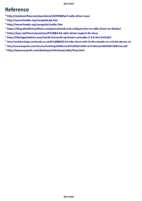 Usage Note Of Qt Odbc Database Access On Linux
