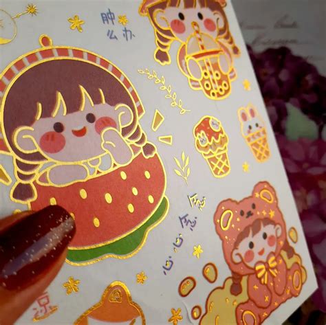 پک ۴ تایی استیکر طرح دختر ویترین خاص