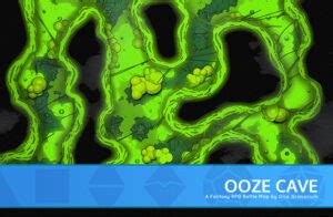 Ooze Cave D D Map For Roll And Tabletop Dice Grimorium