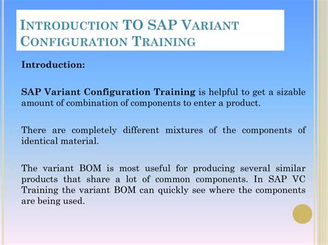 Ppt Sap Variant Configuration Training Sap Vc Training Tt Powerpoint Presentation Id 8482358