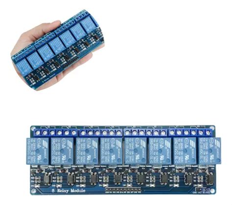 módulo relé para arduino 8 canais 5v 10a pic automoção mercadolivre