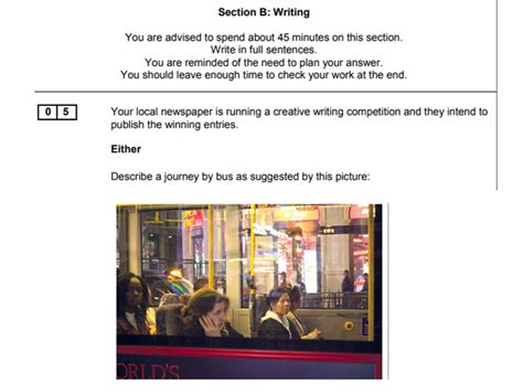 AQA Question 5 Language Paper 1 Exemplar Teaching Resources