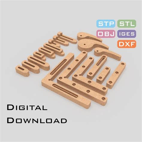 Cnc Router Clamp Set Hold Down Toe Clamps Cam And Corner Clamps Dxf