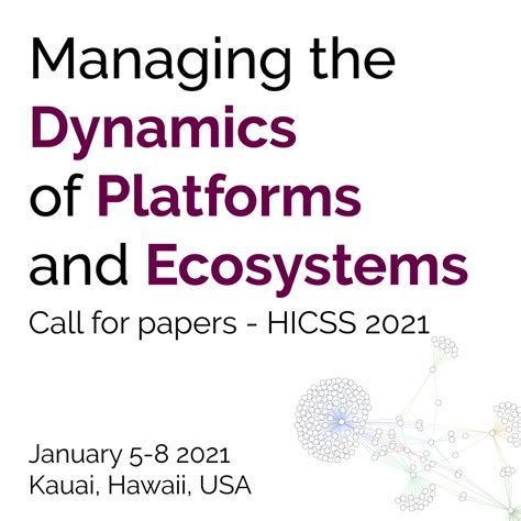 Managing The Dynamics Of Platforms And Ecosystems Hicss Minitrack Digital Entrepreneurship Hub