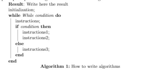 Algorithm E Pseudo Code Algorithm Not Showing In A Frame Tex