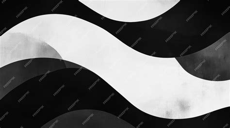 Abstract Black And White Wave Pattern Premium Ai Generated Image