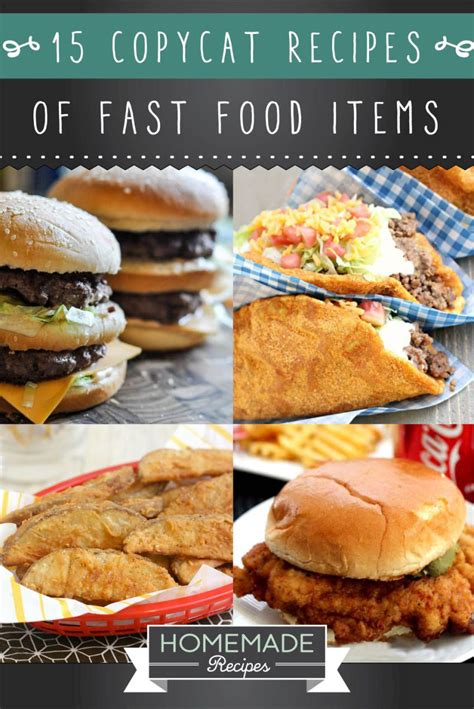 15 Copycat Recipes Of Your Favorite Fast Food Items Copycat Fast Food