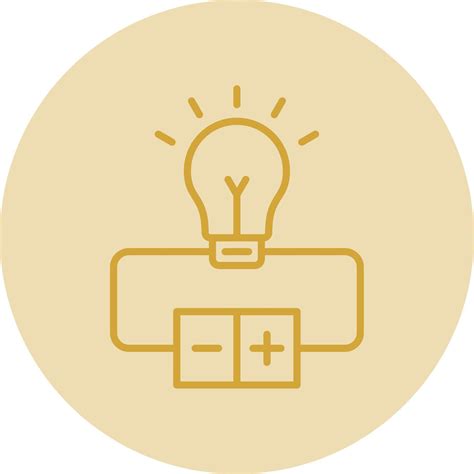 Electrical Circuit Line Yellow Circle Icon 44068745 Vector Art At Vecteezy