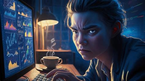 Analyzing Statistics Premium Ai Generated Image