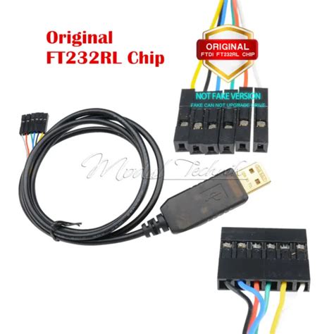 6pin Original Ftdi Ft232rl Usb To Ttl Rs232 Serial Adapter Cable For