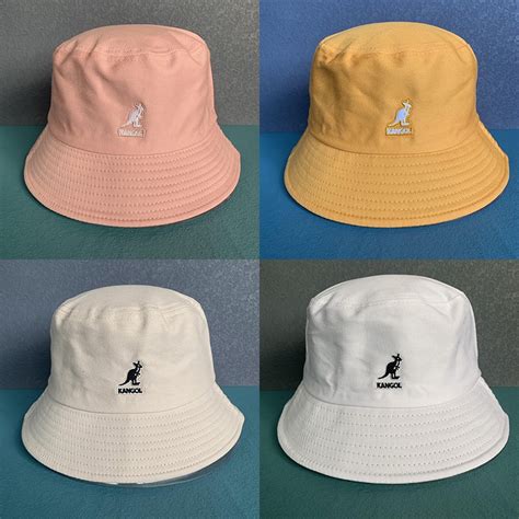 2023 Kangol Ins 인기 단색 버킷 햇 한국 버전 파나마 캡 단면 소프트 웨어 낚시 모자 Aliexpress