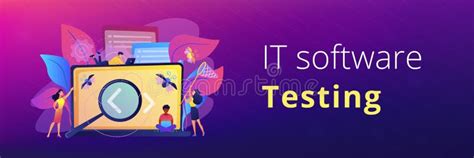 Software Testing It Header Or Footer Banner Stock Vector Illustration Of Glass Assurance