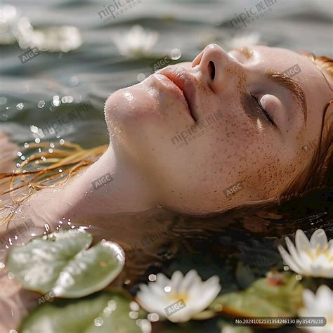 Ai创作图戏水的美女 水中女神睡莲 沐浴阳光美女 阳光浴美女 美丽女孩在水一方 补水美容美容广告 高档美容养生梦幻 阳光照射皮肤 美丽美容养颜装饰 美体美容广告美丽蜕变 惬意的外国美女 水中
