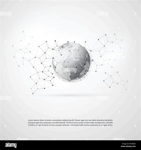 Cloud Computing Networks Structure Telecommunications Concept Design Worldwide Network