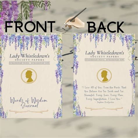 Bridgerton Diary Lady Whistledown Journal Bridgerton Quotes