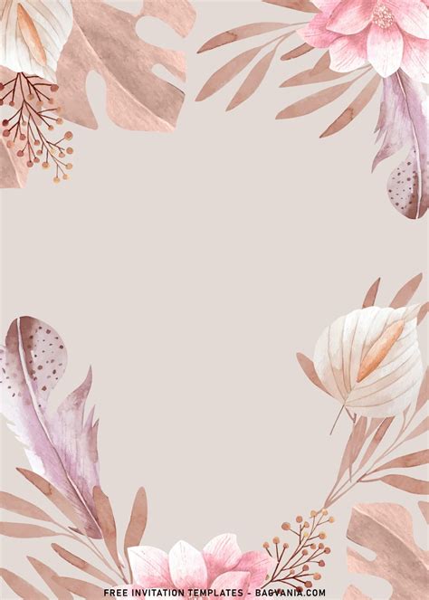 7 Classy And Chic Bohemian Theme Birthday Invitation Templates Artofit