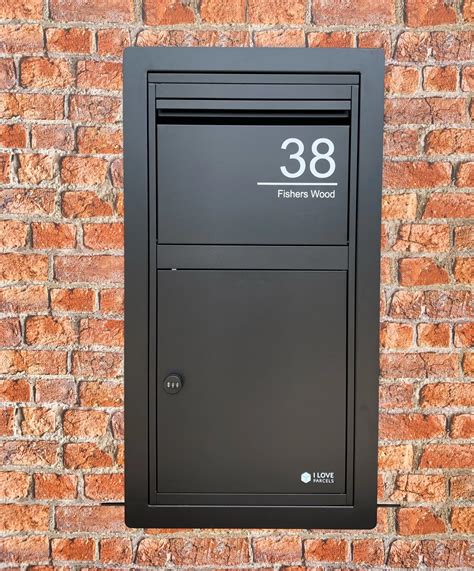 Large Built In Or Standalone Parcel Drop Box With Front Or Rear Access Black Parcel Drop Box