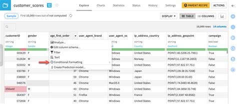 concept dataset conditional formatting dataiku knowledge base