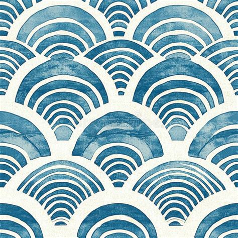 Serene Blue And White Watercolor Pattern With Flowing Brush Strokes Creating A Calming Artistic