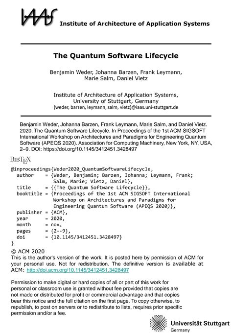 Solution The Quantum Software Lifecycle Studypool