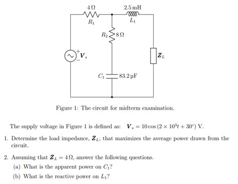 Solved Figure 1 The Circuit For Midterm Examination The