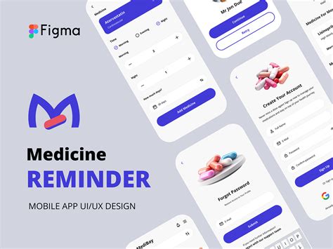 Figma Medicine Reminder Mobile App Uiux Design Behance