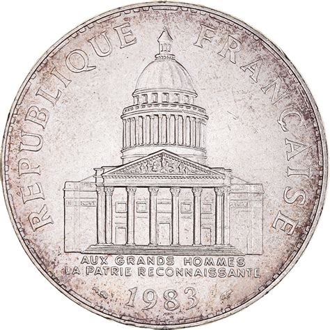 Coin France Panthéon 100 Francs 1983 Paris Silver KM 951 1