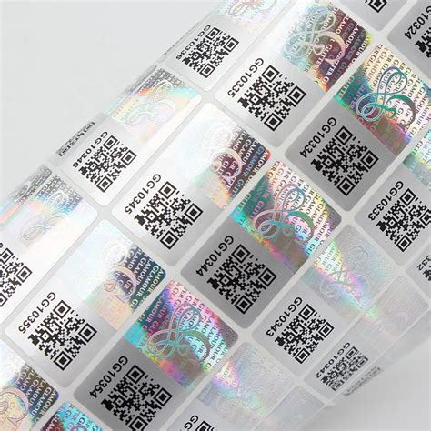 Custom Printing 3d Hologram Stickers Seal Overlay Anti Fake Void