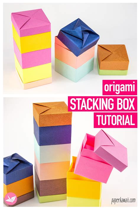 Origami Hinged Box Video Tutorial Paper Kawaii