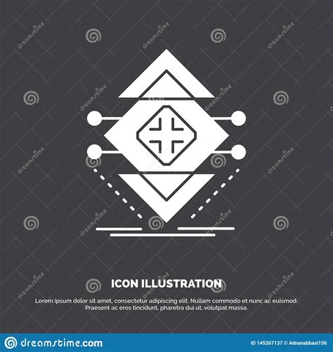 computing data infrastructure science structure icon glyph vector