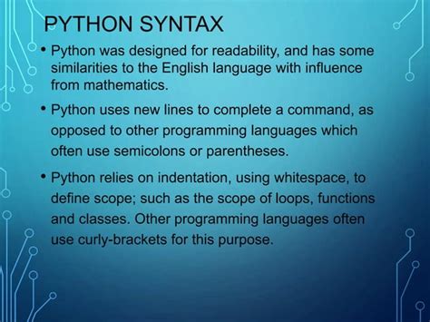 Basic Introduction To Python Programming Ppt