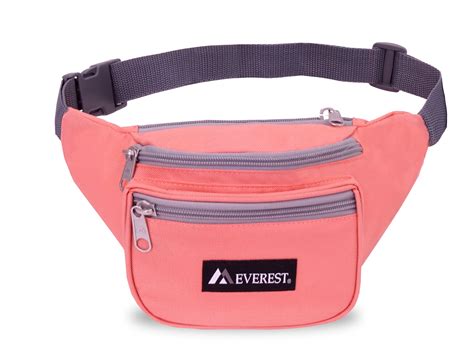 Everest Unisex Signature Waist Fanny Pack Coral
