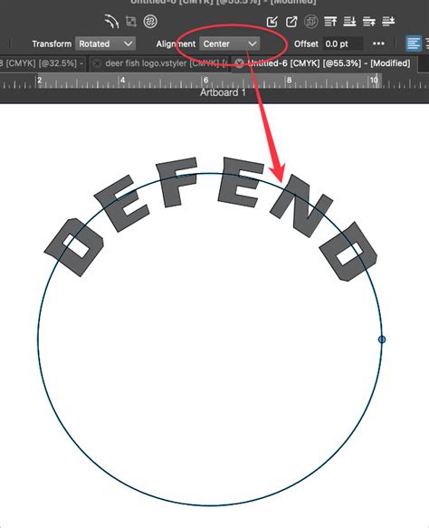 The Text On A Path Alignment Is Set To Center But Is Not Showing