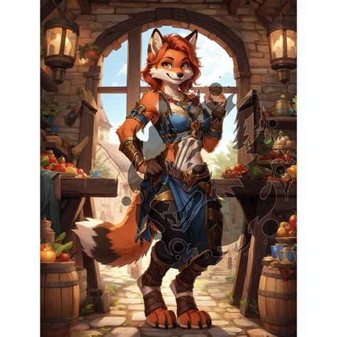 Anthro Female Fox Etsy