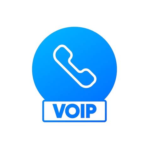 Premium Vector Voip Technology Icon Internet Call Concept Connection Voice Over Network Voip