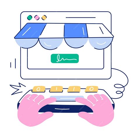 Premium Vector Source Code Doodle Mini Illustration