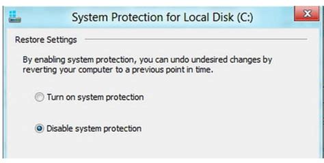Enable Disable System Restore On Windows CCM