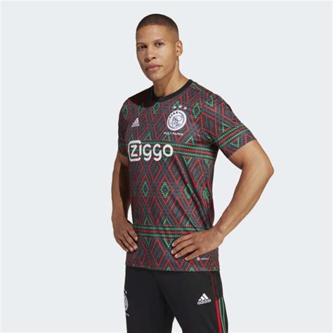 Mens Black Ajax Amsterdam X Daily Paper Pre Match Jersey Adidas Us