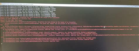 Heavily Modded Game Error While Trying To Go To Sams Concert How Do I Fix It Rstardewvalley
