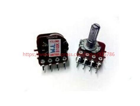 5pcs B100k Double Potentiometer 8pin Power Amplifi Vicedeal