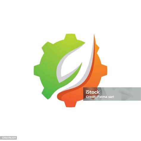 에코 테크 로고 디자인 개념에 대한 스톡 벡터 아트 및 기타 이미지 개념 기계 부분 기계공 Istock