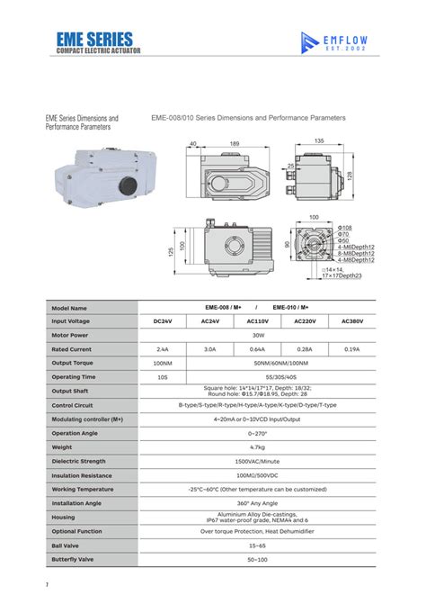 Electric Rotary Actuator Em Flow