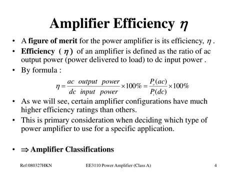 Class A Power Amplifier Efficiency Derivation At Elizabeth Gunther Blog