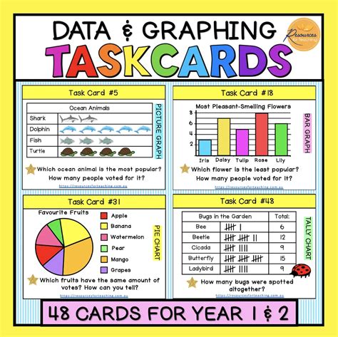 Graphing And Data Task Cards Resources For Teaching Australia
