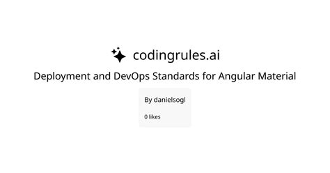 Deployment And Devops Standards For Angular Material Coding Rules Codingrulesai
