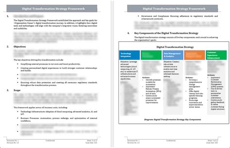 Digital Transformation Strategy Framework Template Download Itsm Docs
