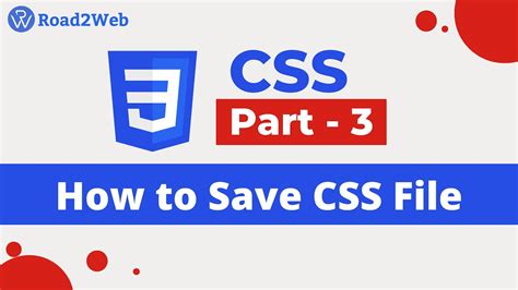 How To Save Css File In Html Css Tutorial In Hindi Youtube
