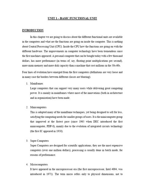 Unit 1 Basic Structure Of Computers Pdf Computer Data Storage Central Processing Unit