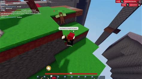 Exposing A Hacker Roblox Bedwars Youtube